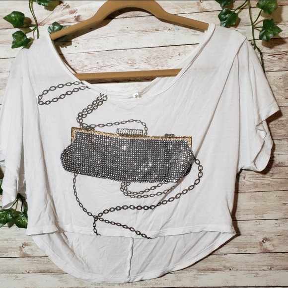 The Classic | Tops | The Classic Rhinestones Crossbody Chain Bag ...